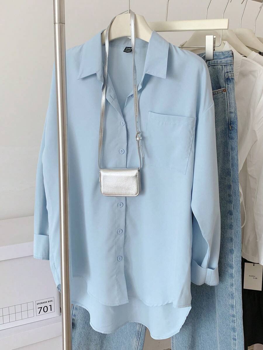 Flirla Oversized Bright/Neon Color Casual Shirt, Simple & Fashionable ...