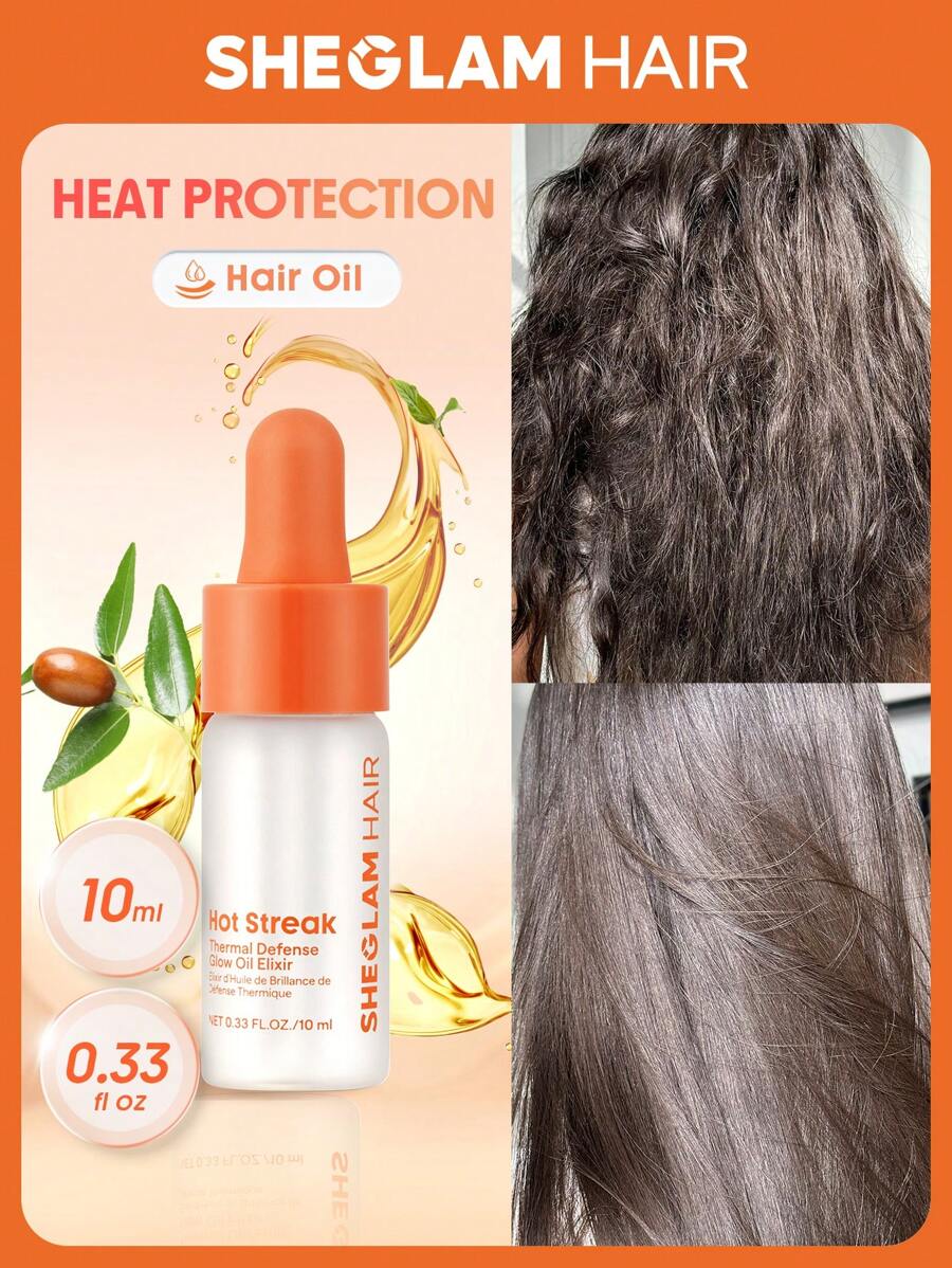 SHEGLAM HAIR Hot Streak Thermal Defense Glow Oil Elixir-0.3 fl oz/0.3Fl ...