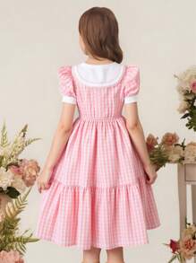 Tween Mädchen Süßes Minikleid mit Schmetterlingsstickerei und ...