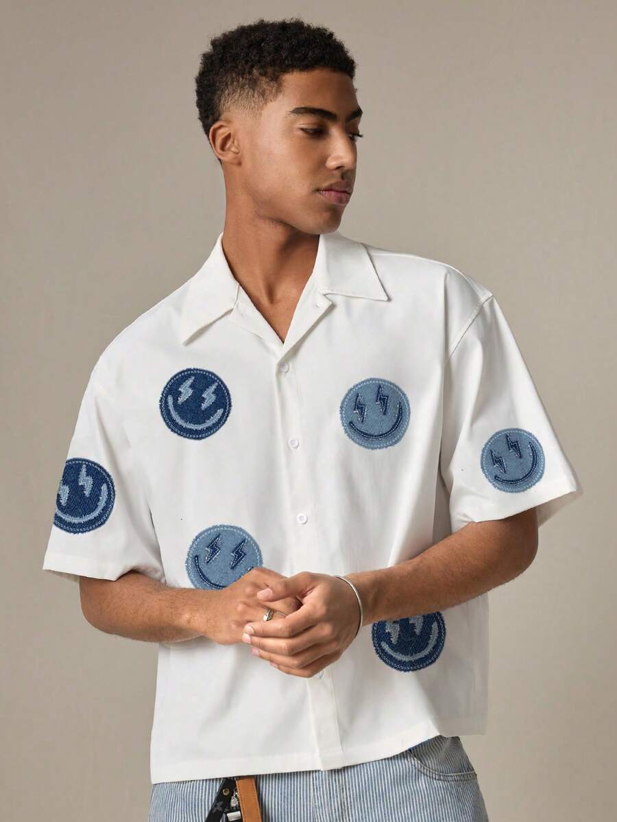 SWAVVY Men's Summer Casual Print Short Sleeve Shirt | SHEIN USA
