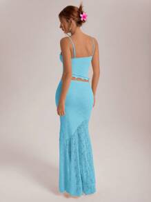 Aloruh Women's Spring/Summer Vacation Wedding Season Lace See-Through ...