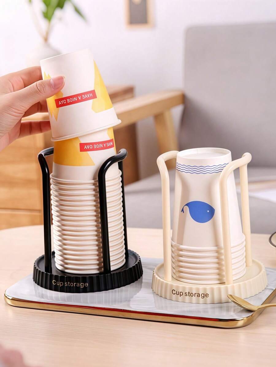 1pc Plastic Paper Cup Dispensers - 2 Styles Optional, Disposable Cup ...
