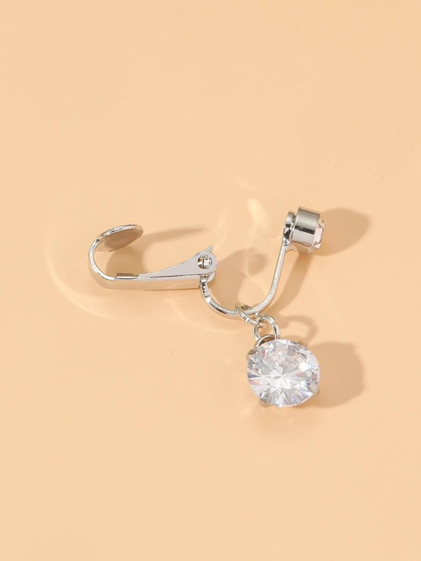 Perfect Piercing Cubic Zirconia Decor Navel Belly Ring Copper Rainbow ...