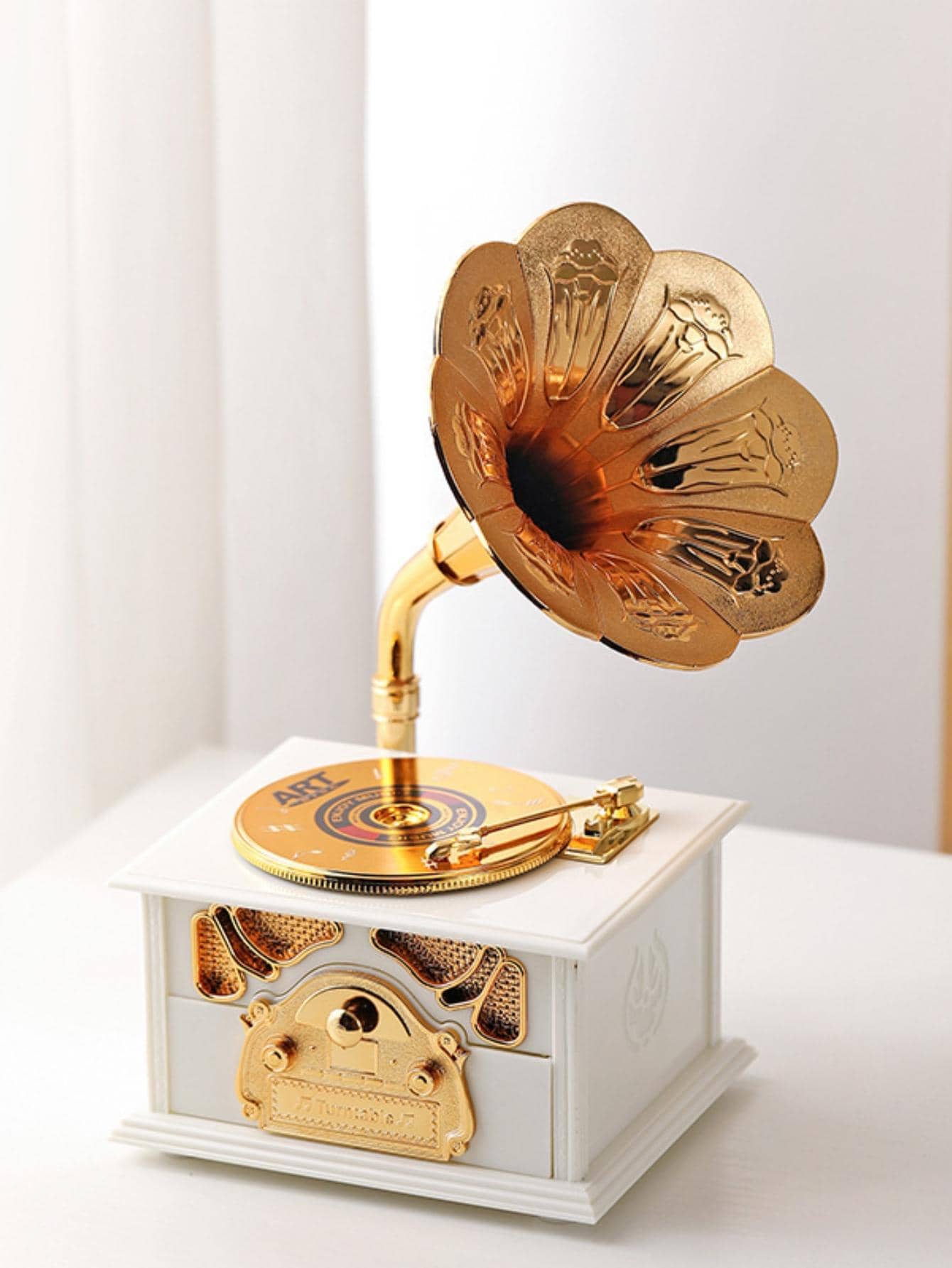 1pc Plastic Music Box, Creative Gramophone Design Decoration Craft For ...