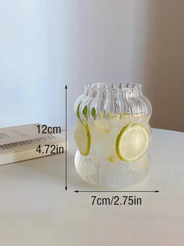 1pc Glass Cup, Minimalist Clear Drinking Cup For Home | SHEIN UK