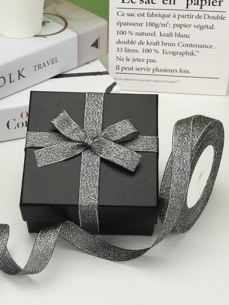 1roll Solid Color Gift Wrapping Ribbon, Minimalist Polyester Gift ...