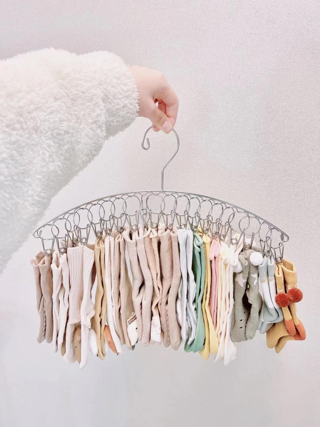 1pc Stainless Steel Socks Drying Rack