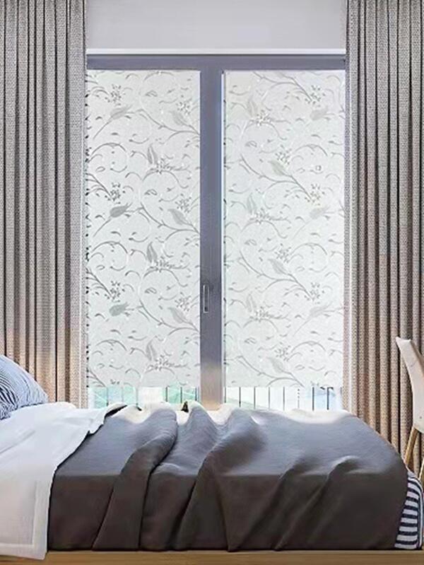 1pc Vine Pattern Window Decorative Film, PVC Frosted ...