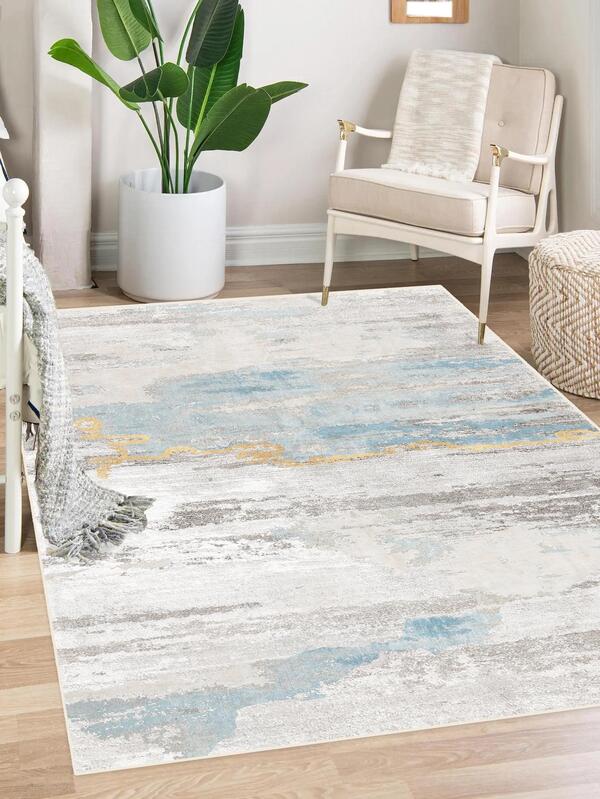1pc Tie Dye Detail Rug, Modernist Polyester Bedroom Rug For Home ...