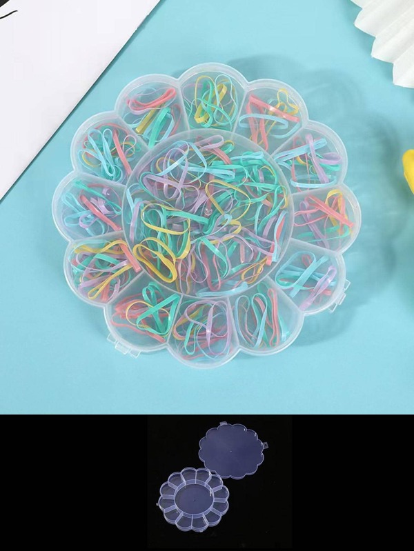 Plum Blossom Shaped 13 Grids Clear Storage Box (For Small Jewelry/Pills ...