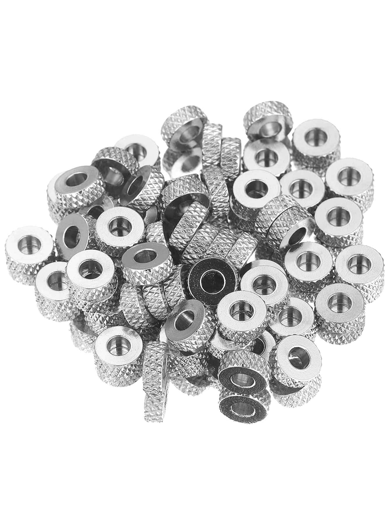 Stainless Steel Linear Textured Flat Spacers 20pcs 4/5/6/8 Beads Spacer ...