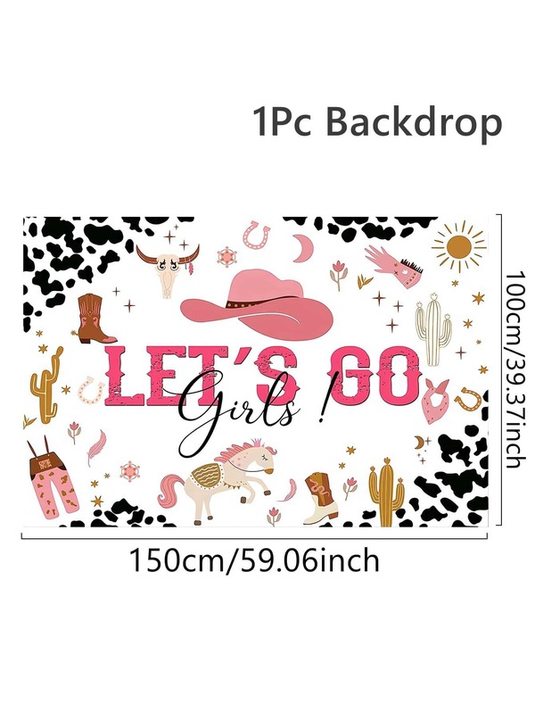 1pc Polyester Background Cloth, Cartoon Graphic Backdrop For Party ...