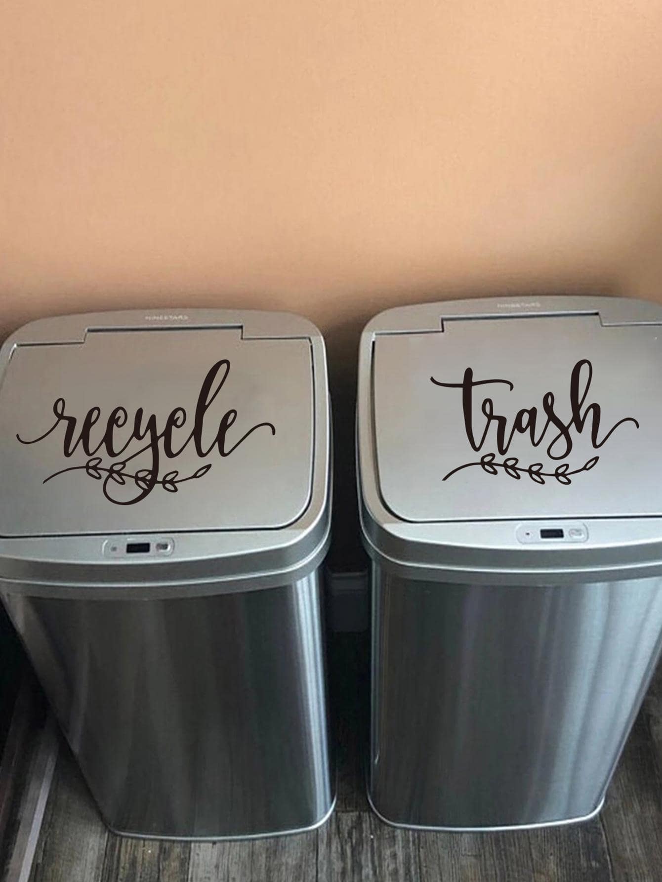 1pc PVC Garbage Can Sticker, Letter Graphic Trash Can Decal | SHEIN USA