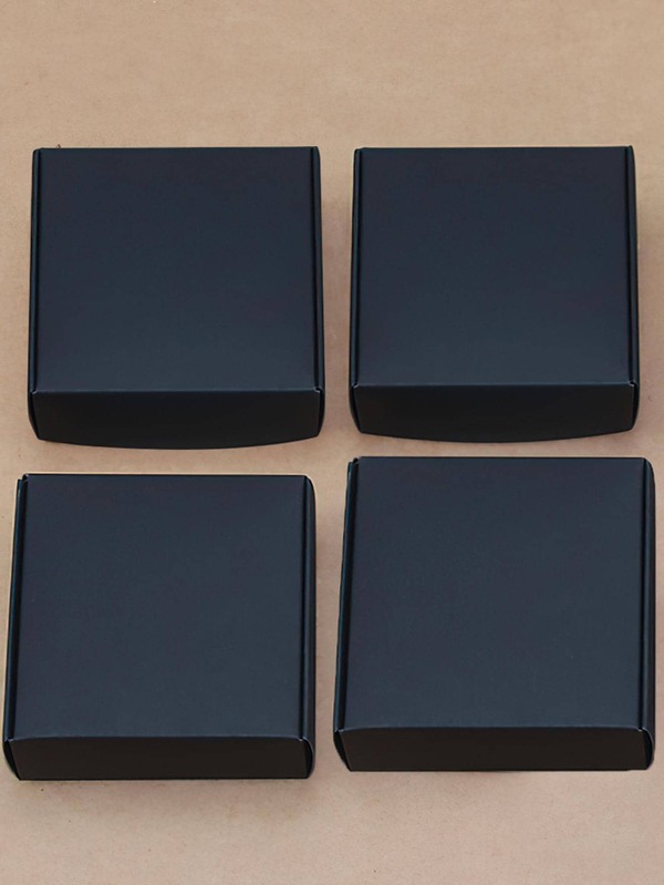10pcs Plain Gift Box, Simple Square Shaped Paper Gift Wrapping Box For ...