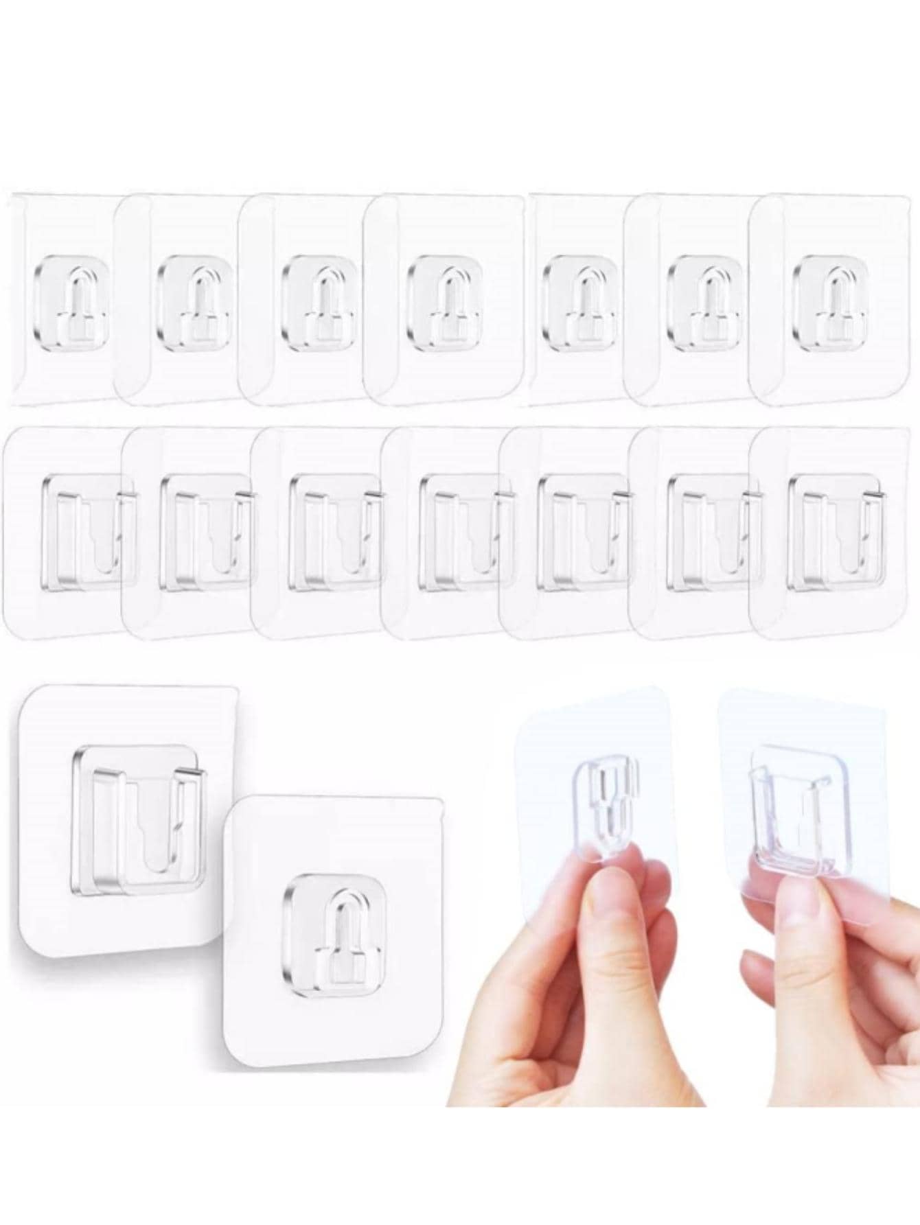 10pcs/set PC Wall Hook, Minimalist Clear Magic Male Female Wall Sticker ...