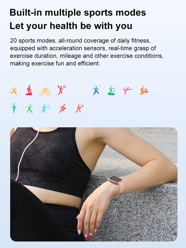 Heart Rate Monitoring Square Smart Watch | SHEIN USA