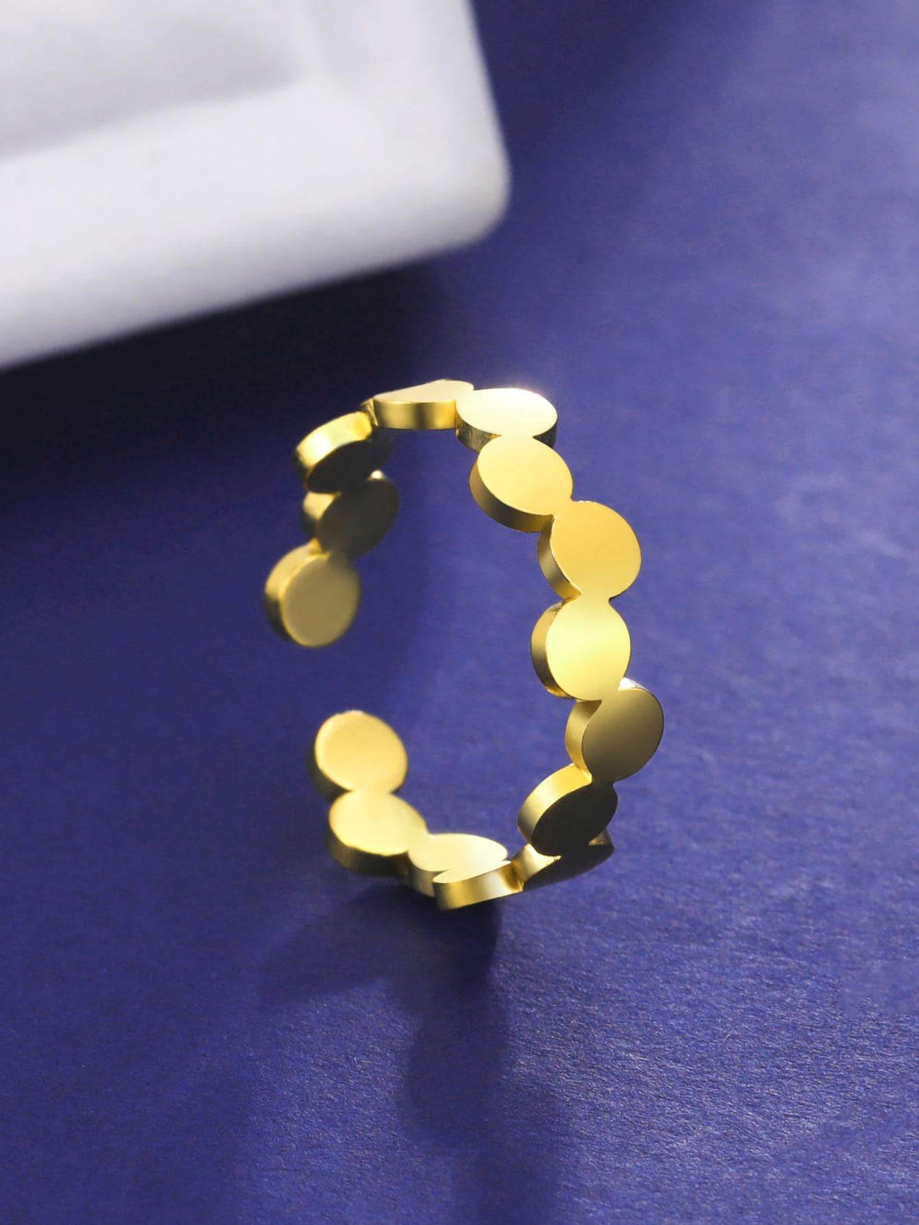 Round Decor Cuff Ring | SHEIN USA