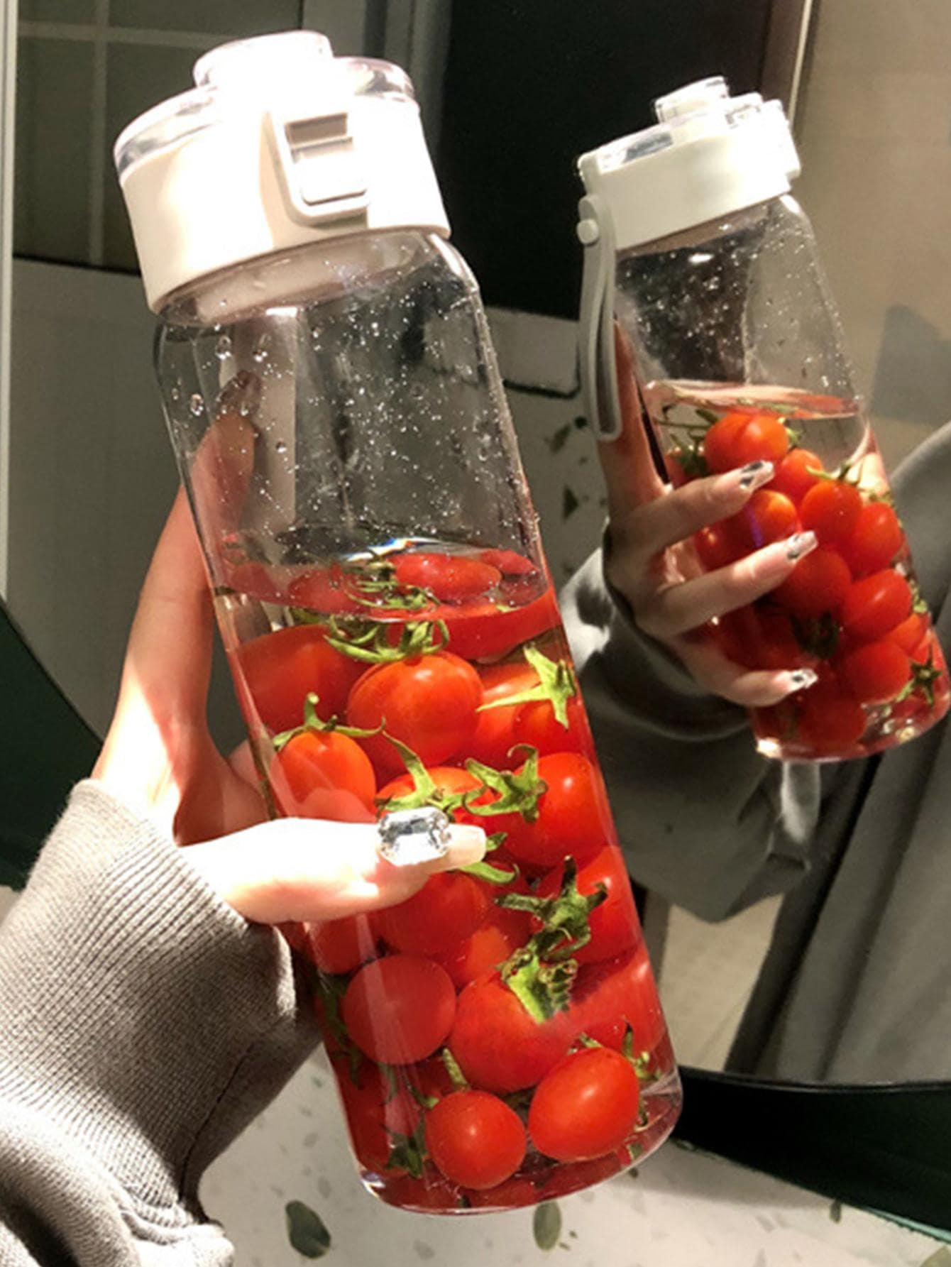 1pc Plastic Waterfles, Moderne Draagbare Sport Waterfles Voor Keuken ...