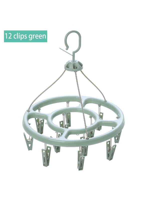 1pc Plastic Drying Rack With Clothespin, Minimalist Plain Clothes ...