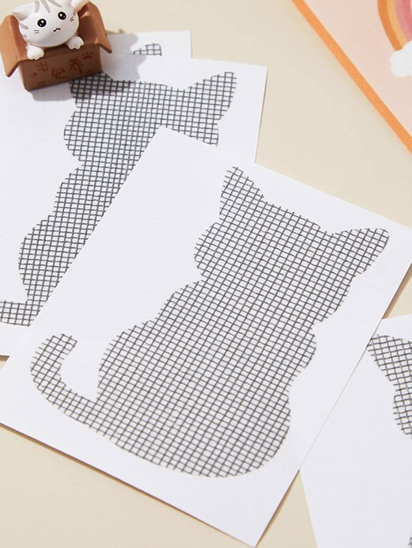 5pcs Mesh Window Screen Repair Sticker, Cute Cat Shaped Window Screen ...