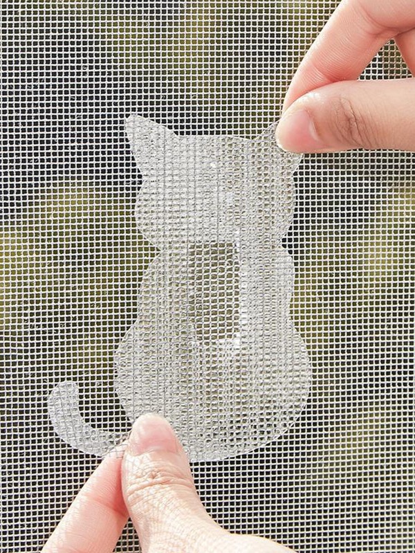 5pcs Mesh Window Screen Repair Sticker, Cute Cat Shaped Window Screen ...