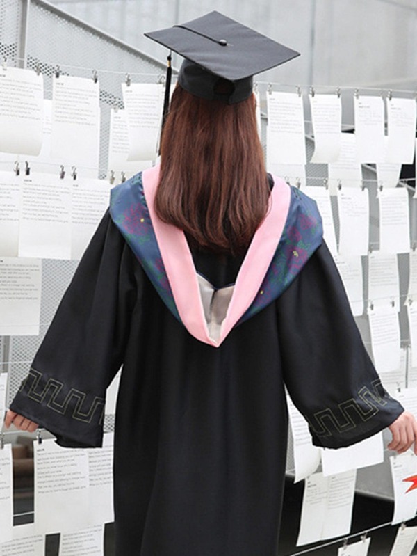 1pc Polyester Party Hat, Modern Solid Color Black Party Hat For ...