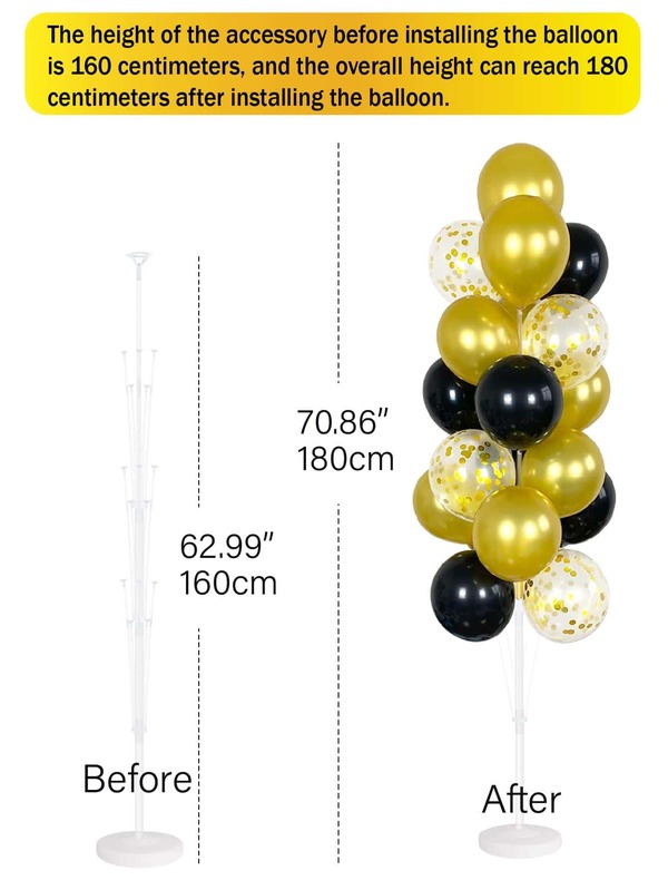 1set 160 CM Balloon Stand, Simple Clear Balloon Column Stand Kit For ...