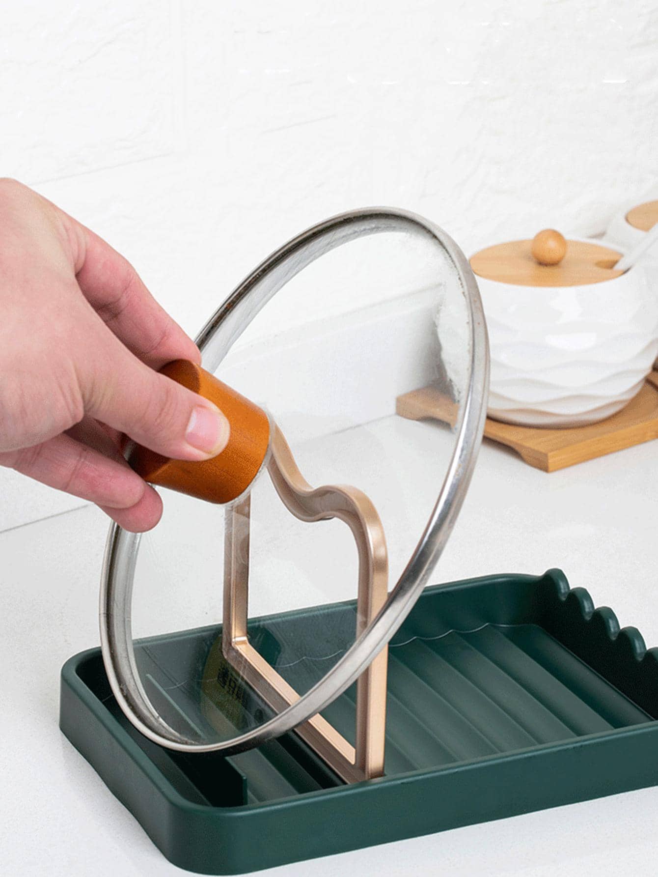 1pc Multifunction Pot Lid Storage Rack | SHEIN USA