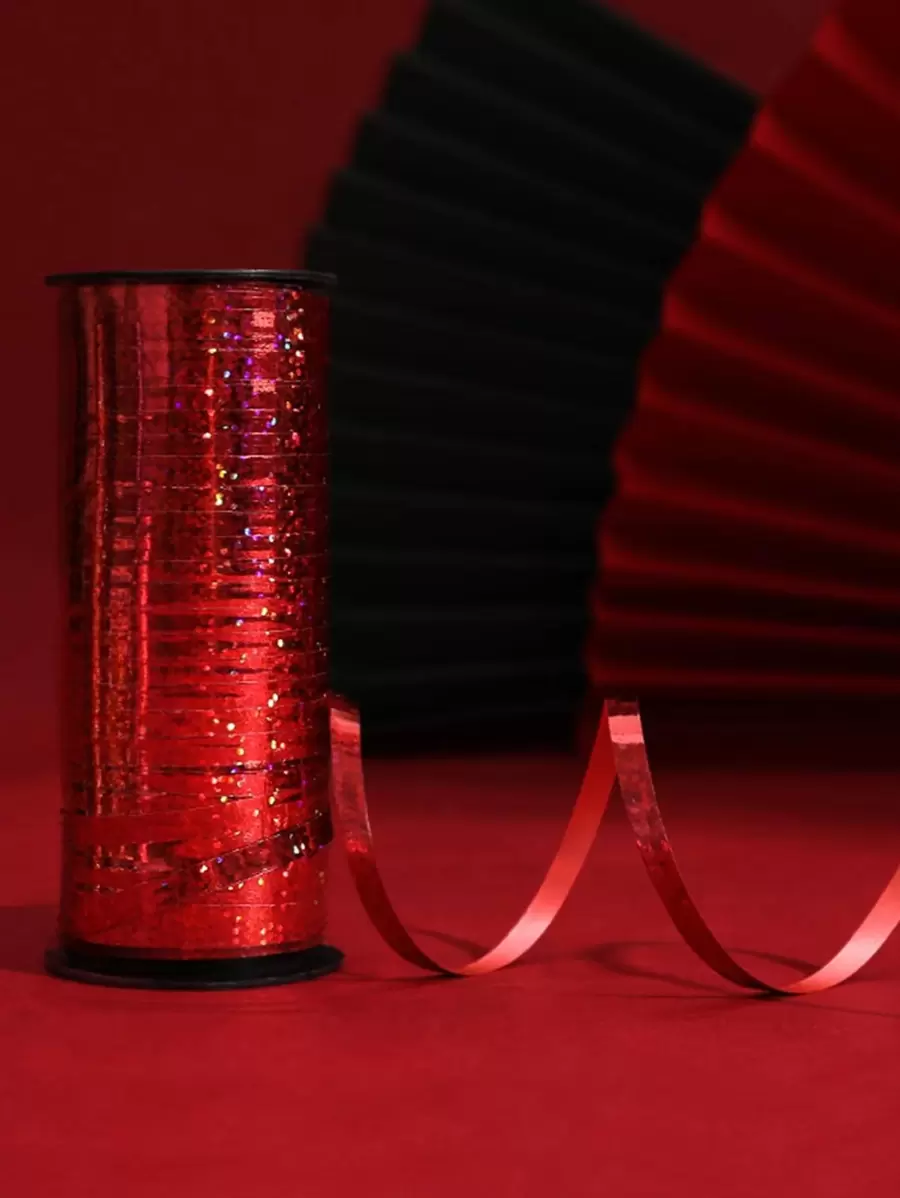 1pc Plastic Balloon Ribbon, Minimalist Laser Design Balloon Tie For ...