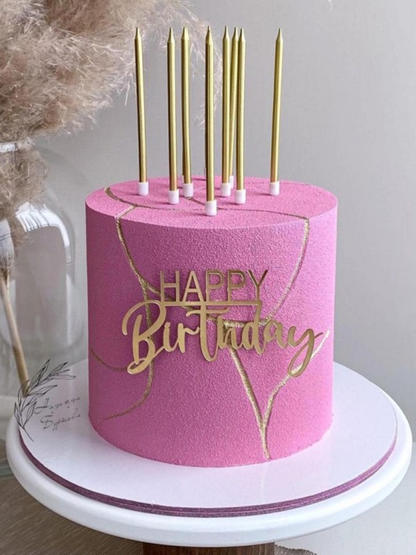 3pcs/set PMMA Cake Topper, Modern Letter Design Cake Top Decoration For ...