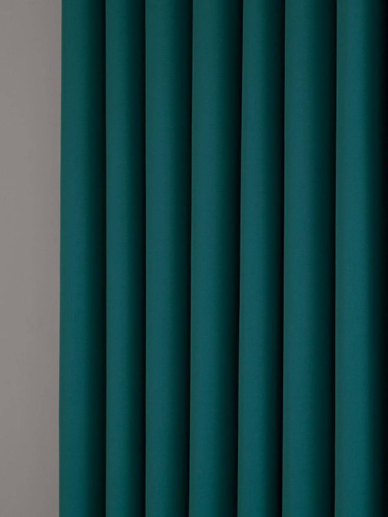 Solid Color Single Panel Door Curtain, Dark Green Polyester Partition ...