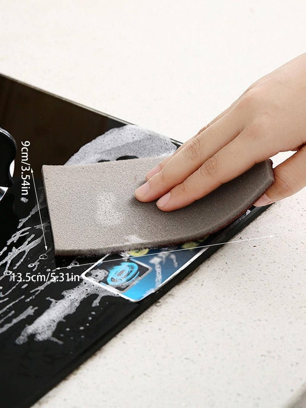 1pc Polyester Pot Cleaning Sponge, Minimalist Scouring Pad For Kitchen ...