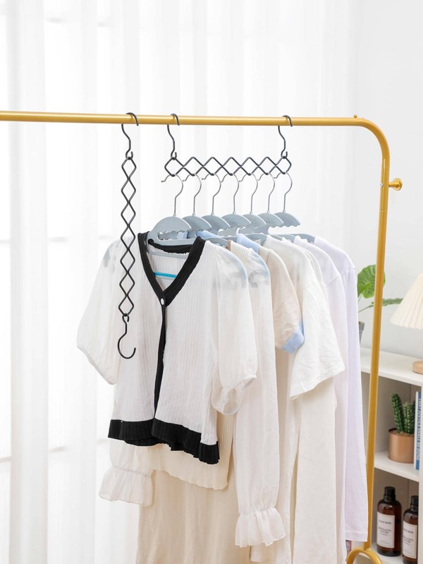 1pc Stainless Steel Clothes Hanger Storage Rack, Minimalist Plain ...