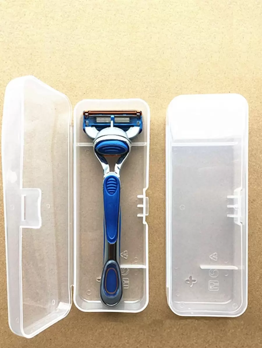1pc Clear Razor Storage Box, Simple Clear Plastic Portable Razor Box ...