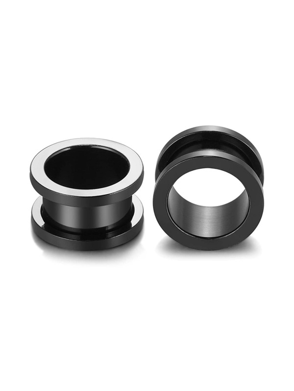 1pair Stainless Steel Ear Gauges With Wheel Design, 3-22 MM | SHEIN USA