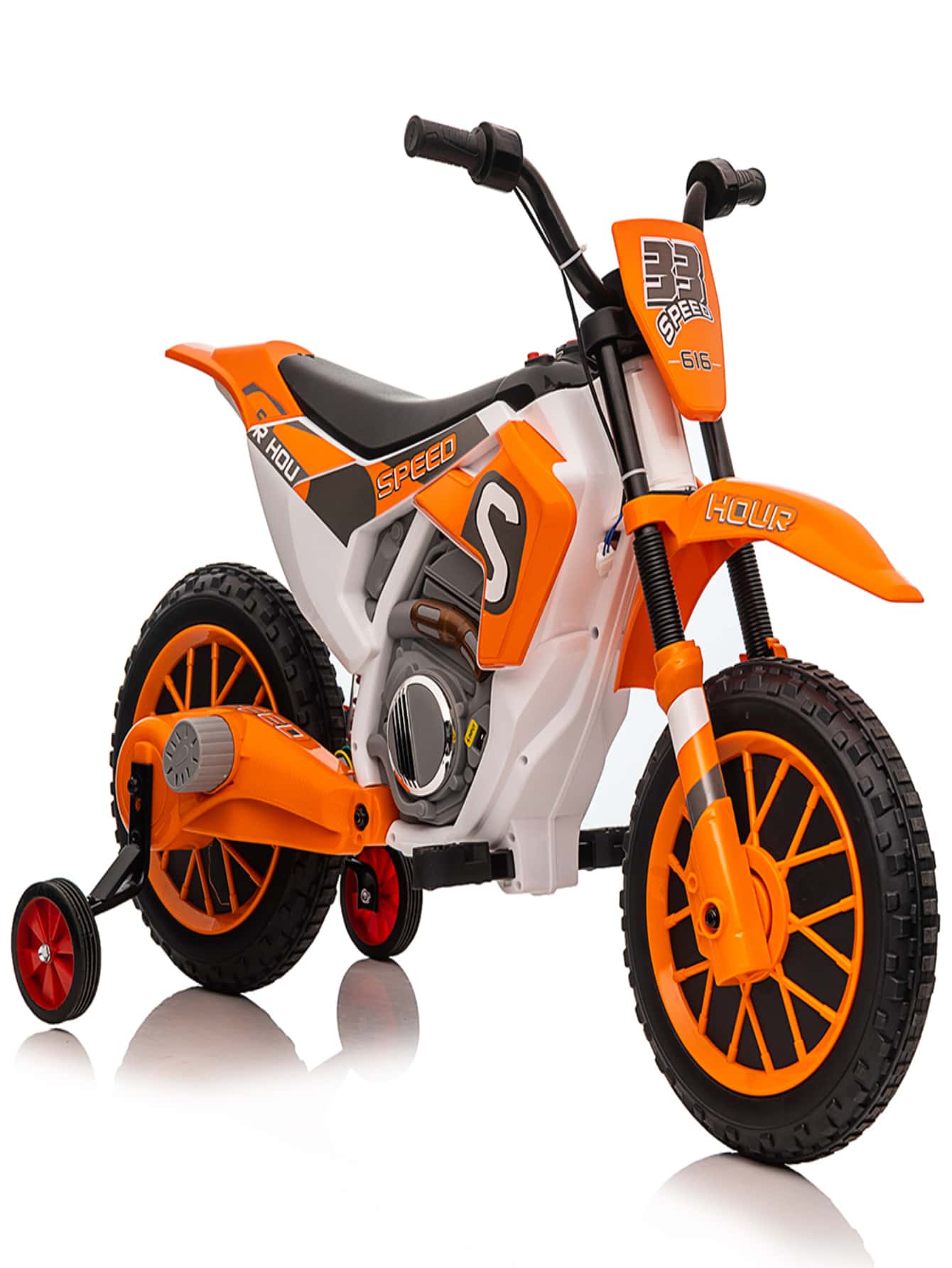 Kid Ride on Motorcycle, 12V 7Ah 2 Speeds Dirt Bike, Electric Battery ...