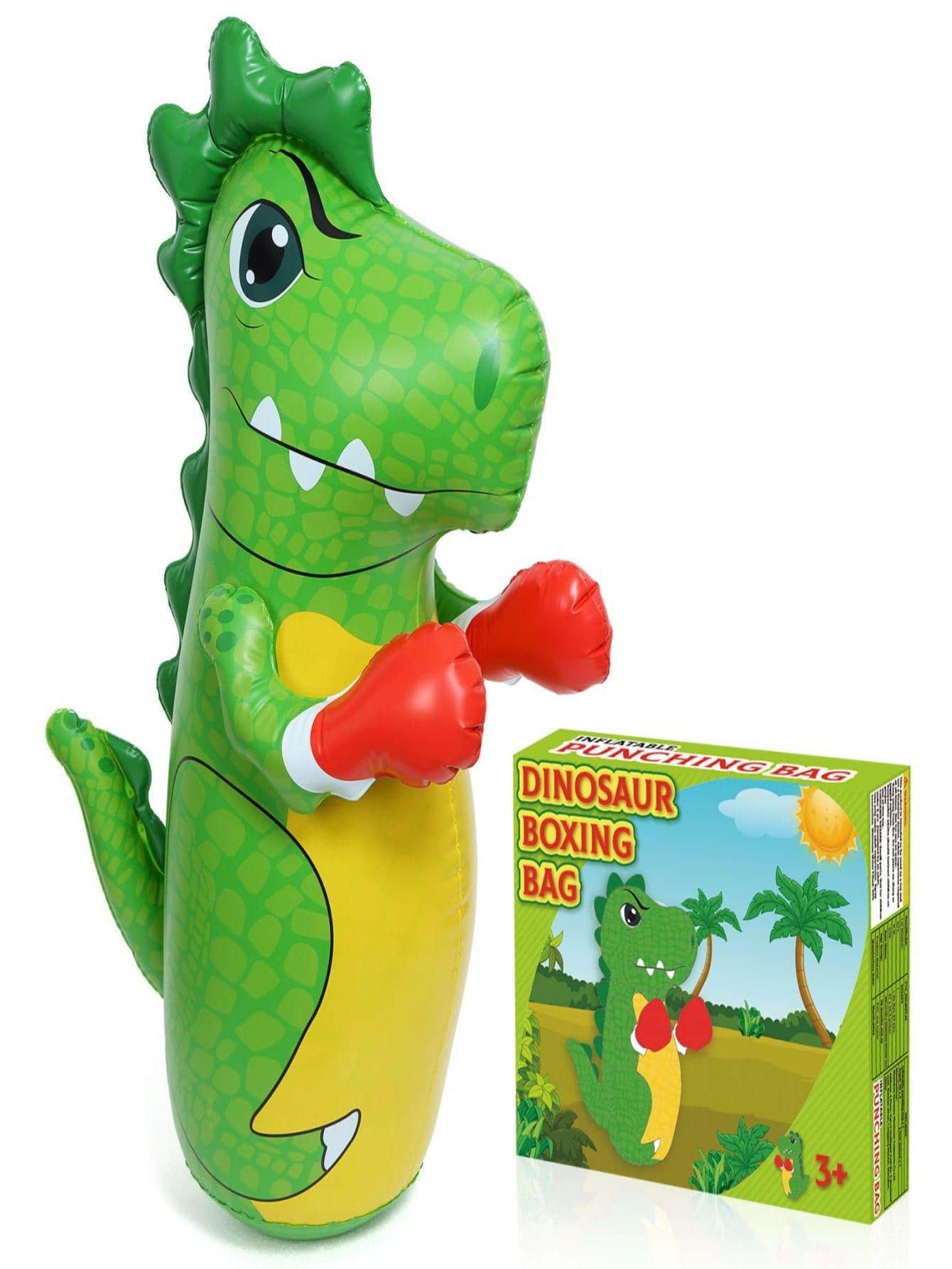 47 Inches Kids T-Rex Punching Bag Bounce Back, T-Rex Dinosaur Boxing ...