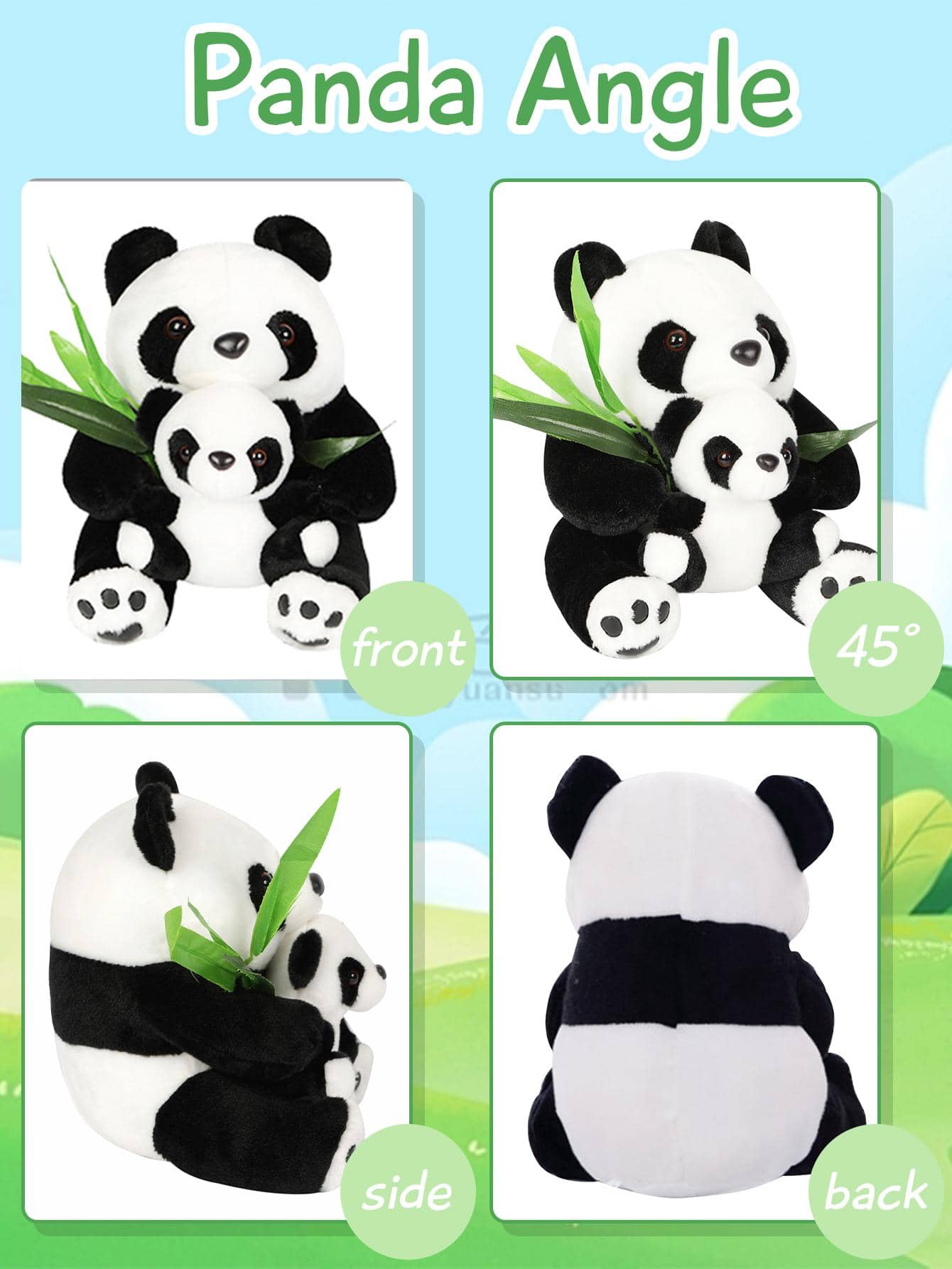 AIXINI Plush Panda Stuffed Animals with Panda Baby Soft Toy , Native ...