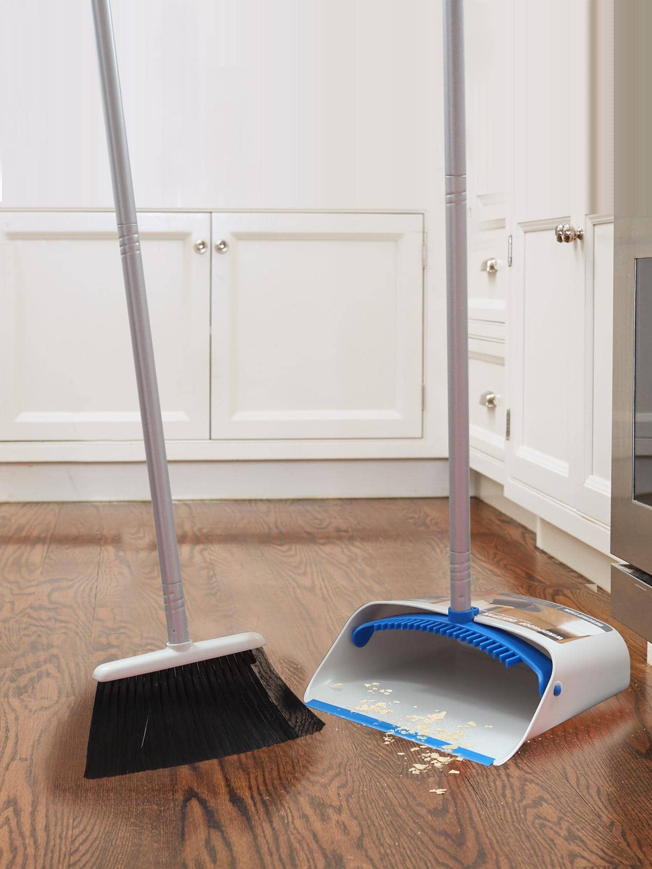 TreeLen Broom and Dustpan Set, TreeLen Broom with Dust Pan with Long ...
