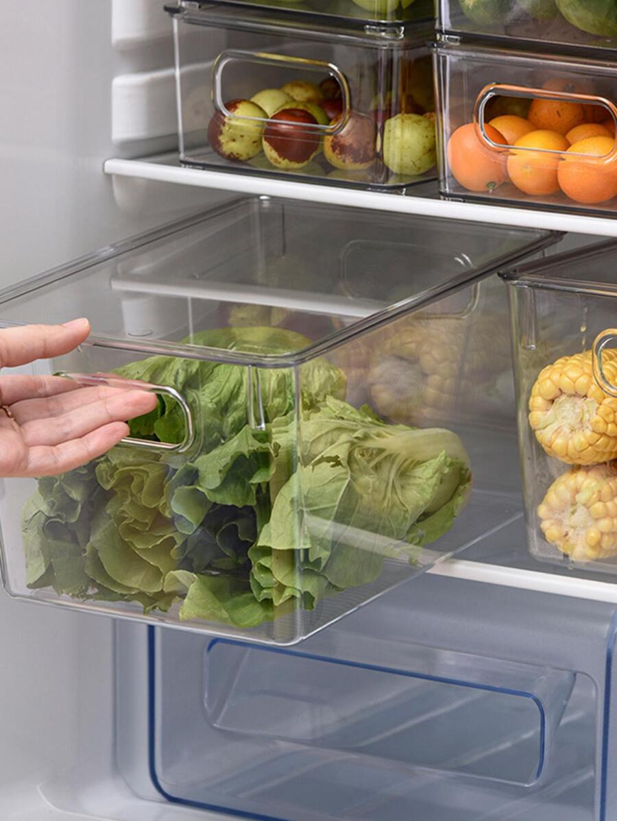 1pc Clear Food Storage Box, Simple Plastic Clear Food Storage Box For ...