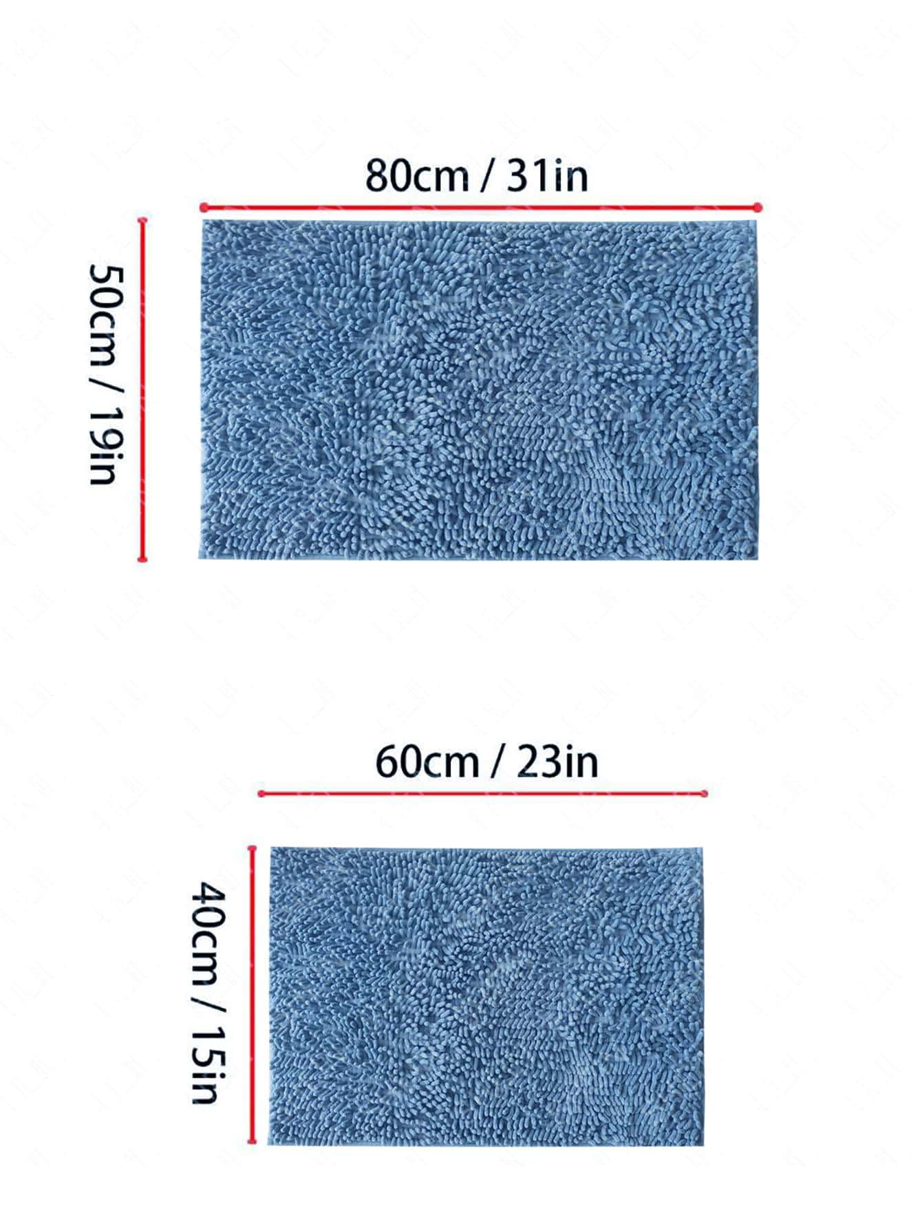 1pc Solid Color Non-slip Bath Rug, Simple Plain Color Absorb Water ...