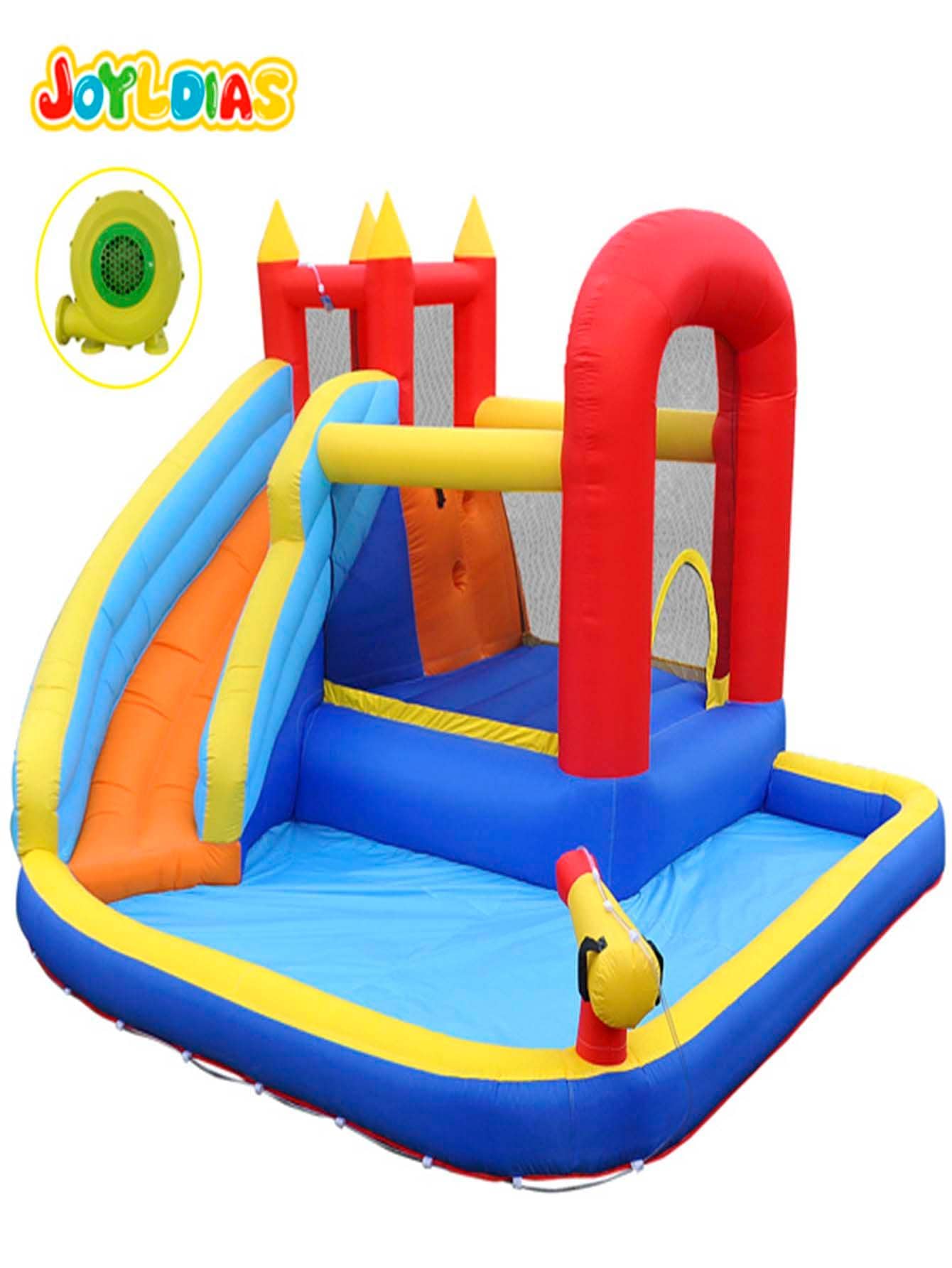 Inflatable Bounce House and Slide Combo Unit Foot- Crossover Rainbow ...