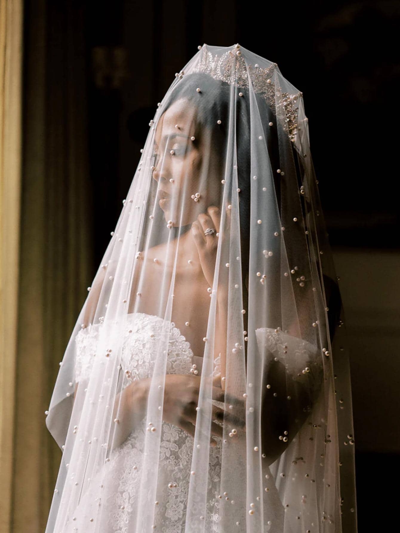 Faux Pearl Decor Bridal Veil | SHEIN USA