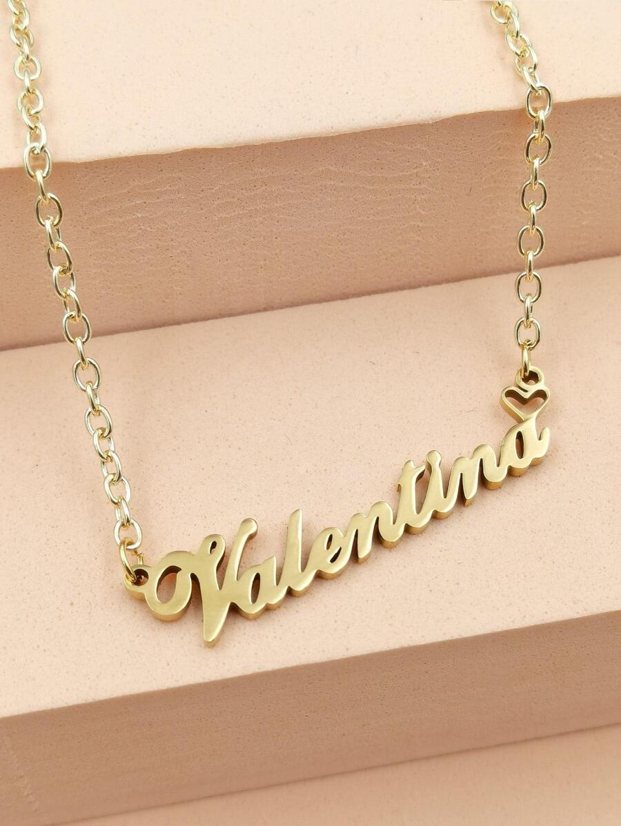1pc VALENTINA Name Pendant Necklace | SHEIN USA