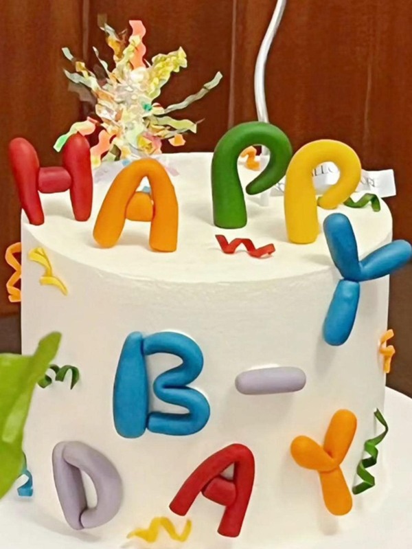 10 piezas Decoración de pasteles con diseño de letra pastel moderno ...