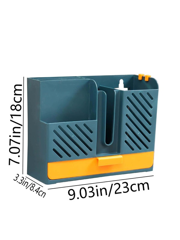 1pc PP Flatware Storage Rack, Modern Two Tone Punch-free Wall Mounted ...