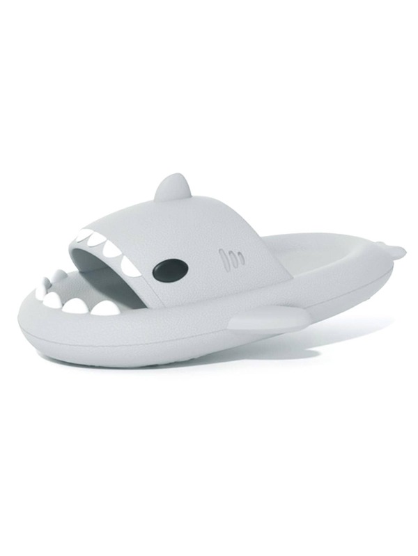Mens Shark Slides, Novelty Pillow Slippers Open Toe Sandals Cushioned ...