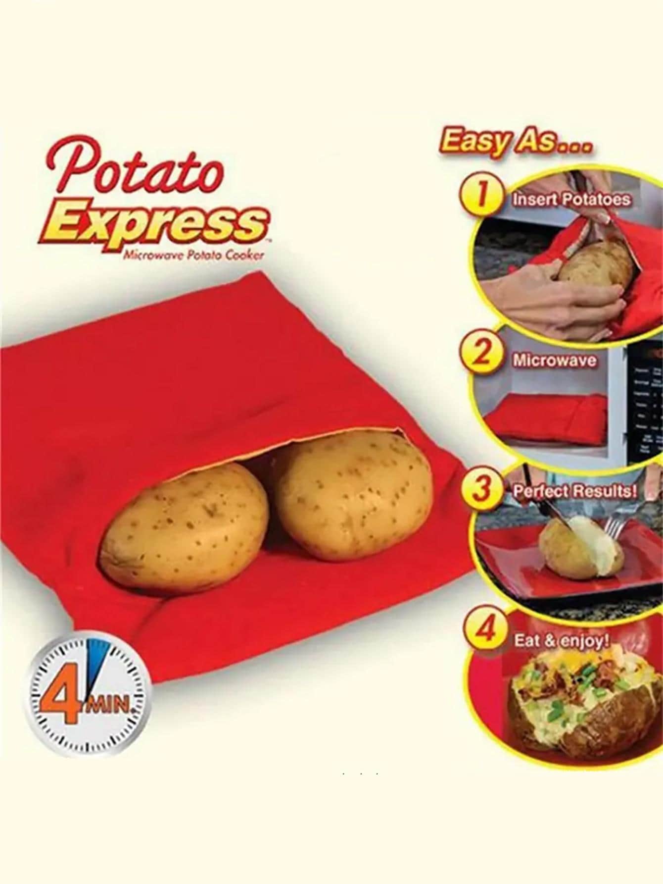 1pc, Potato Cooker Bag - Quick and Easy Microwave Potato Cooking ...