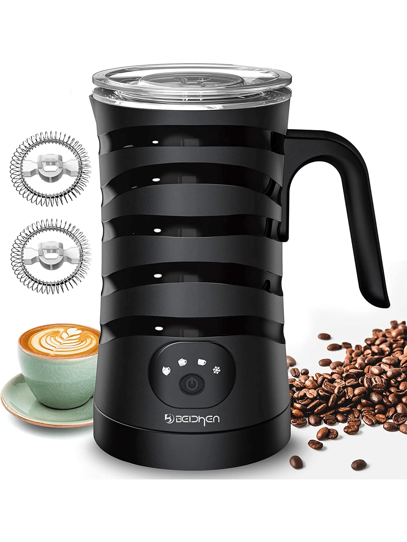 BEICHEN Milk Frother 4-In-1 Milk Steamer, Automatic Hot And Cold Foam ...