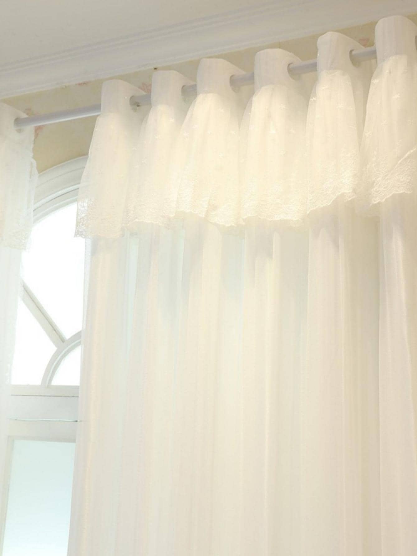 Plain Color Single Panel Curtain, Modern Polyester Double Layer Single ...